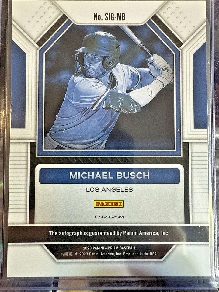 MICHAEL BUSCH 2023 Panini Prizm Signatures Refractor ROOKIE AUTO ...