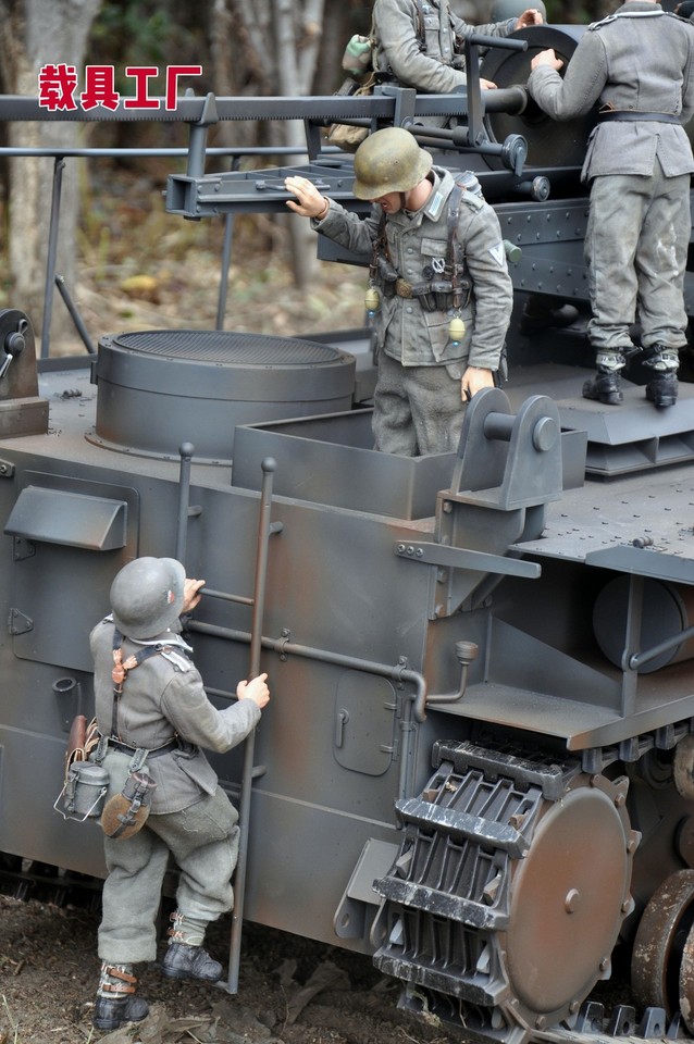 GO-TRUCK 1/6 WWII German Karl Cannon Remote Control Version Model Grey ...