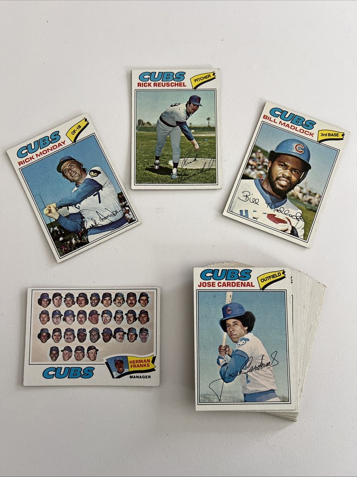 1977 Topps Baseball Chicago Cubs Team Set 21 Cards VG/EX | eBay