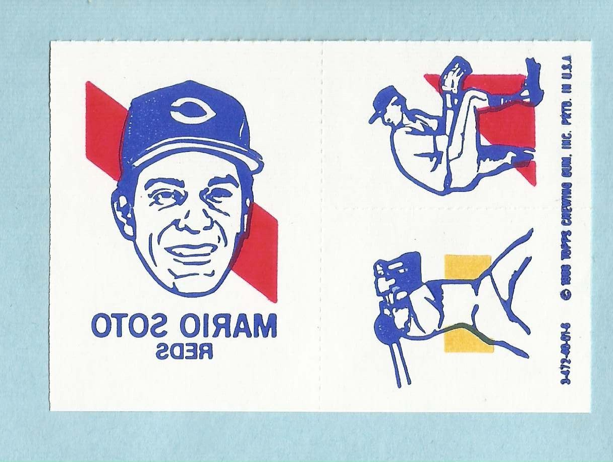 1986 Topps Baseball Tattoos Mario Soto Cincinnati Reds | eBay