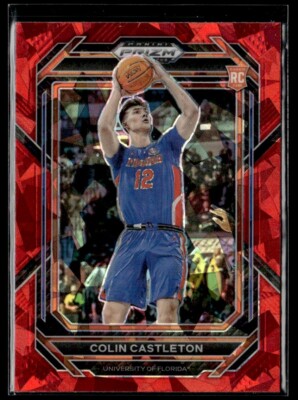 2023-24 Panini Prizm Draft Picks Red Ice Colin Castleton Rookie Florida ...