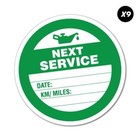 9X Next Service Due Round Sticker | eBay