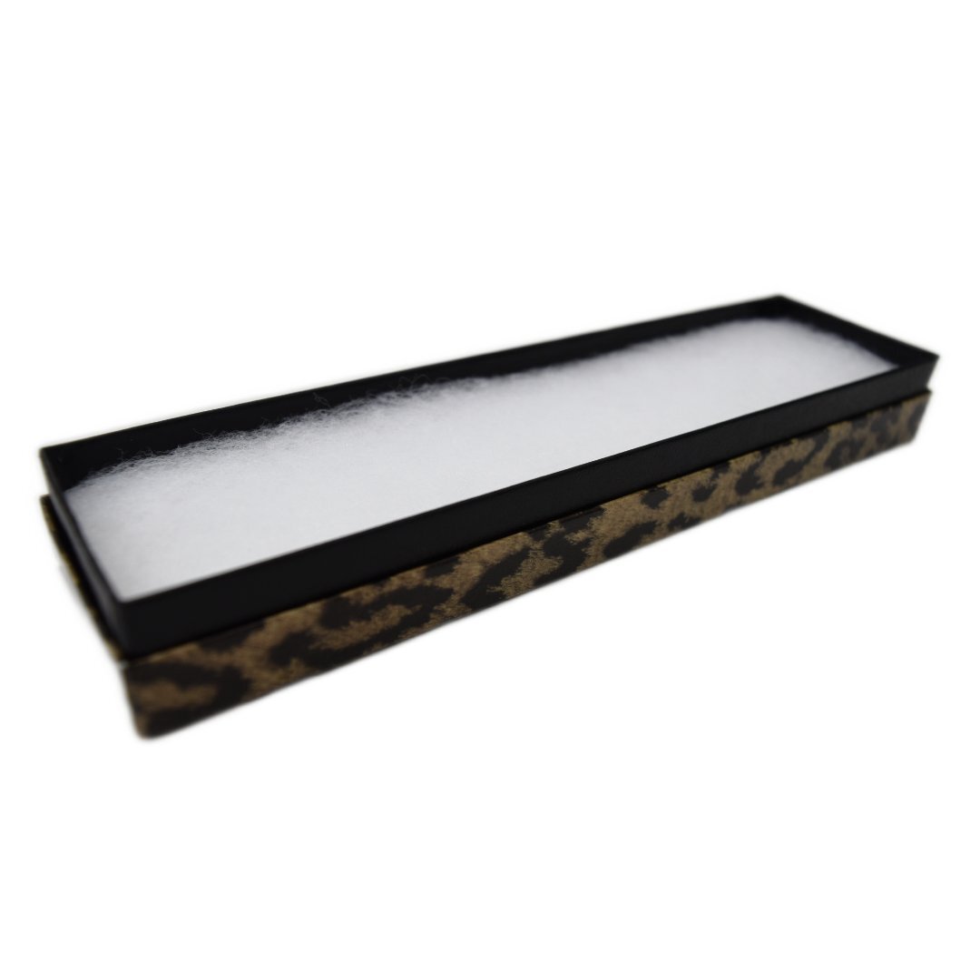 Made In US Leopard Cotton Filled Gift Boxes Jewelry Cardboard Boxes ...