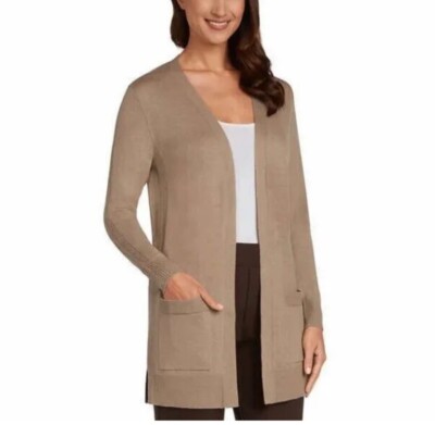 Matty M Women Boyfriend Cardigan Heather Taupe Size XXLarge Brand New ...