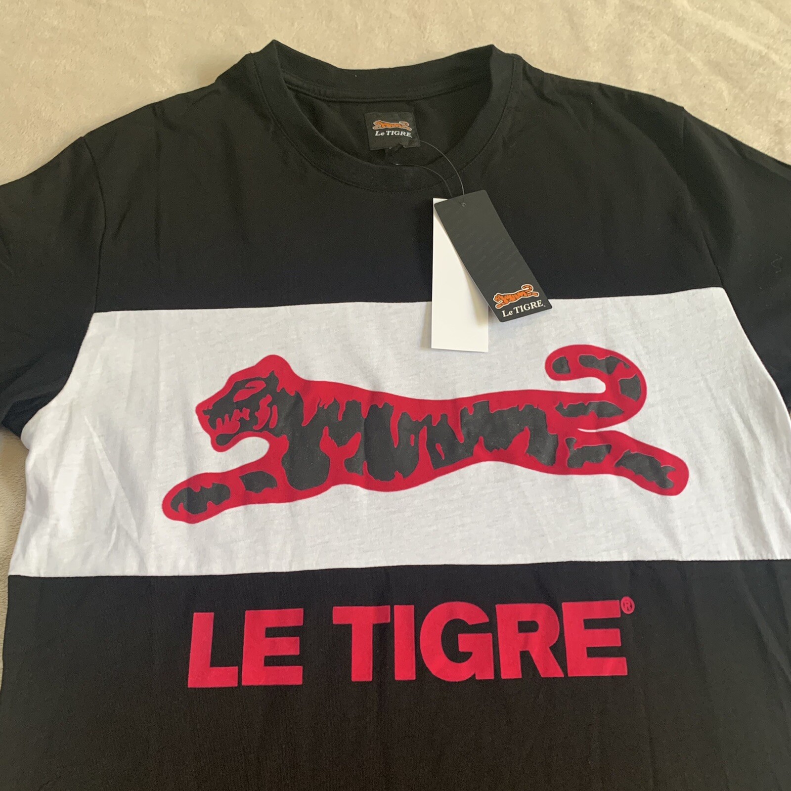 Le Tigre Men's T Shirt Black Pink Medium M NEW Graphic | eBay