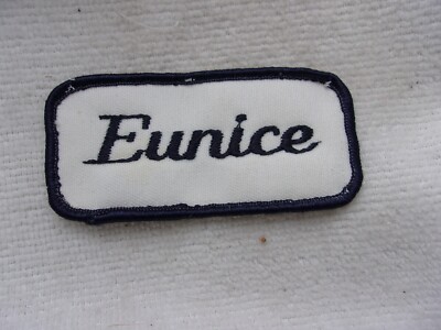 EUNICE USED EMBROIDERED VINTAGE SEW ON NAME PATCH TAGS ASSORTED COLORS ...