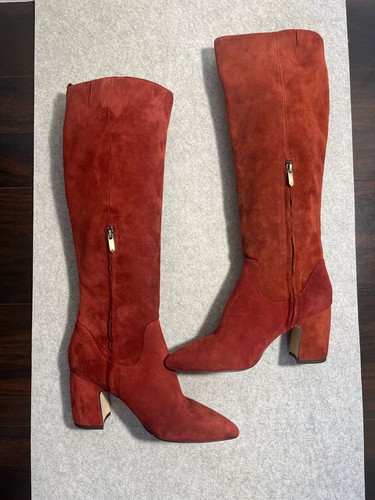 Sam Edelman Women Suede Boots Size 9 Hai Knee High Rust Paprika Red | eBay