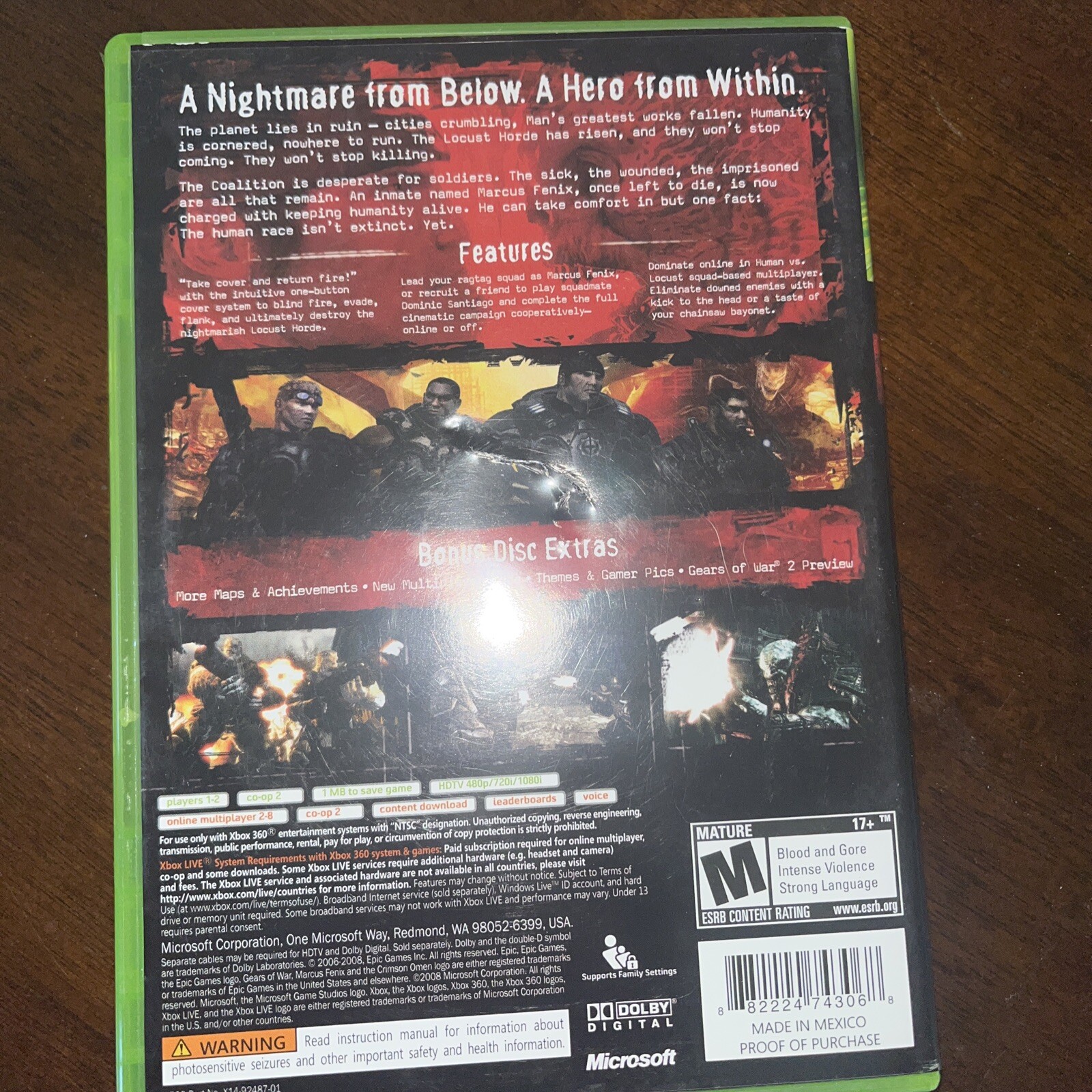 Gears of War - Two Disc Edition for Xbox 360 XBOX 360 Shooter 1 Disk ...