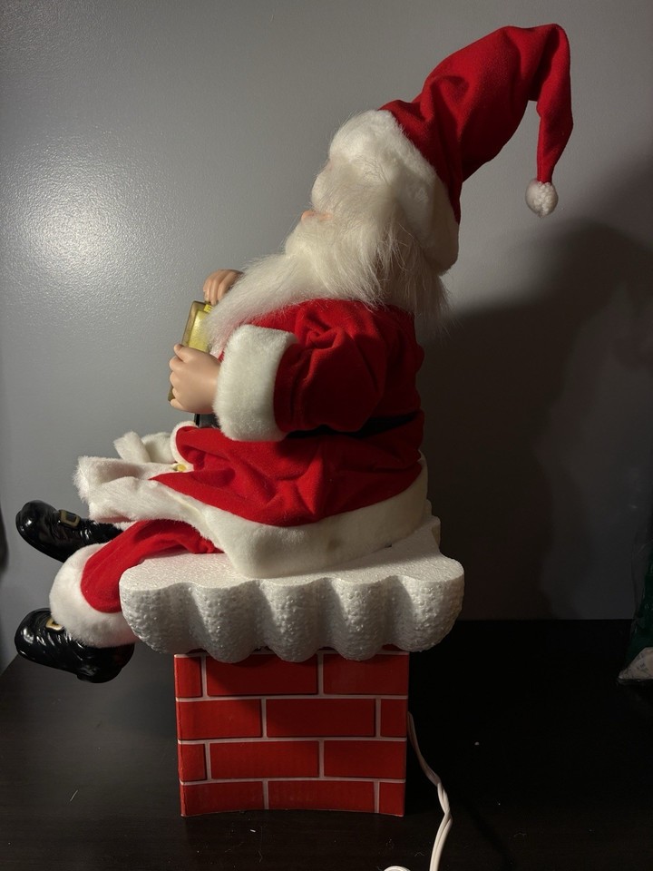 VTG Telco Motionettes Santa-n-Chimney Animated Figure New In Box 1986 ...