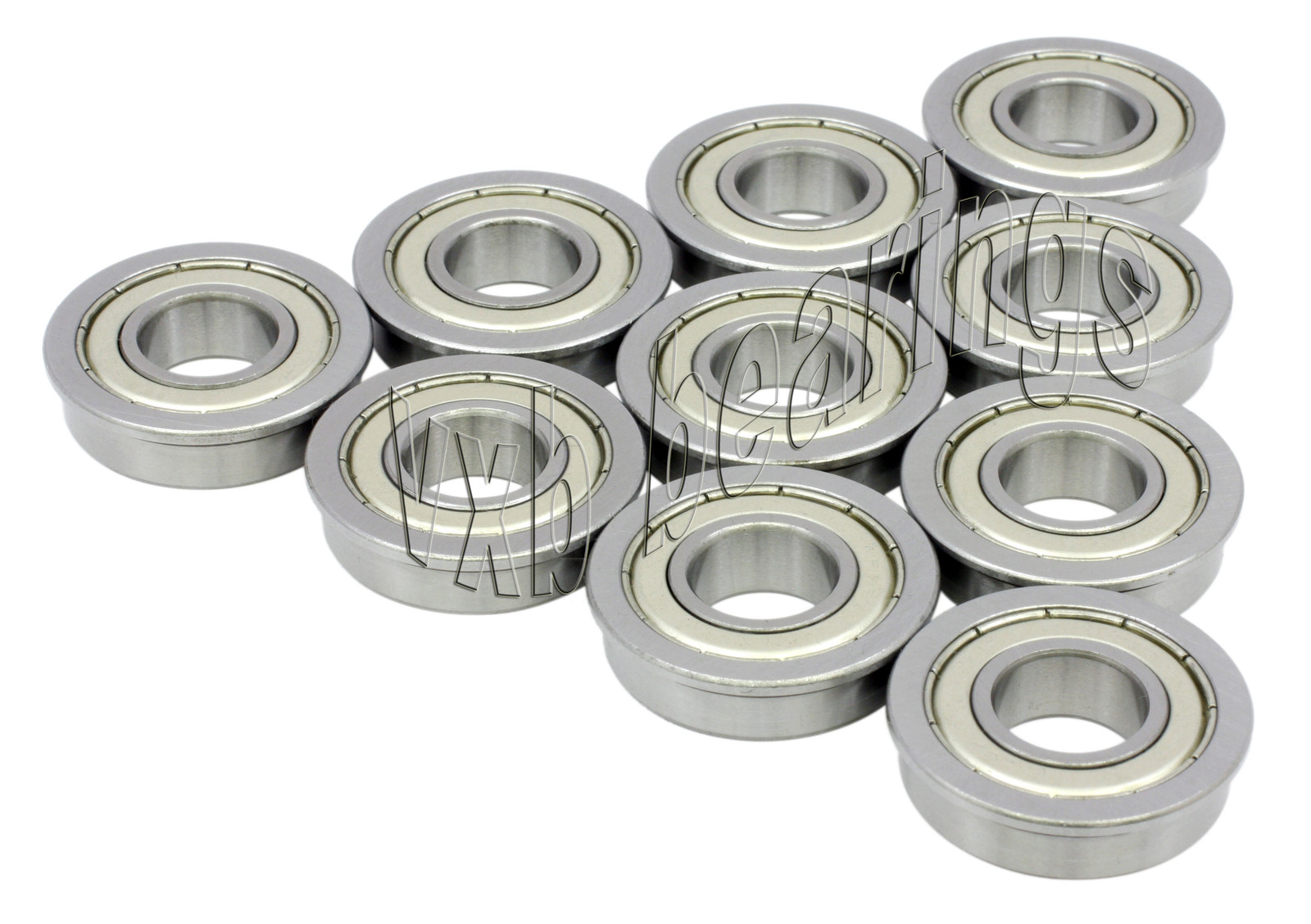 10 Flanged Bearing F604ZZ 4x12x4 Shielded Miniature Ball Bearings 968 ...