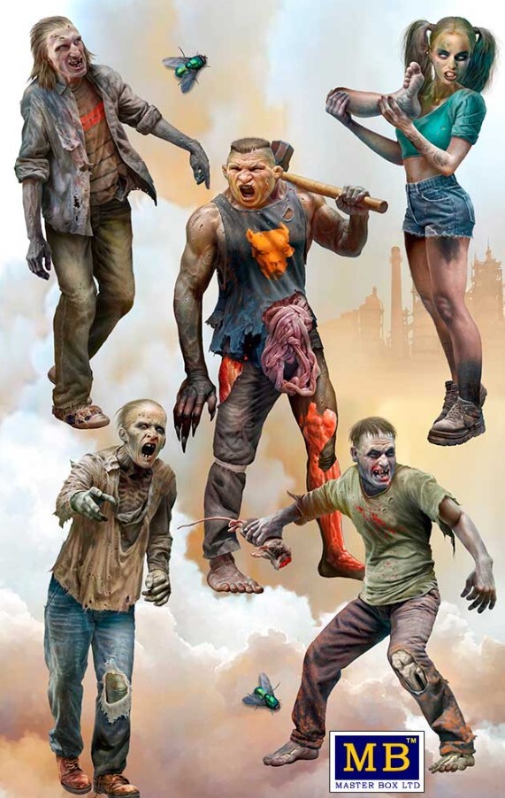 Master Box 1/35 scale Bundle lot of 4 kits Zombie 35175 35242 35243 ...