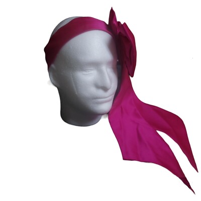 Ribbon Head Wear Hat Band Pink Satin-Like | eBay