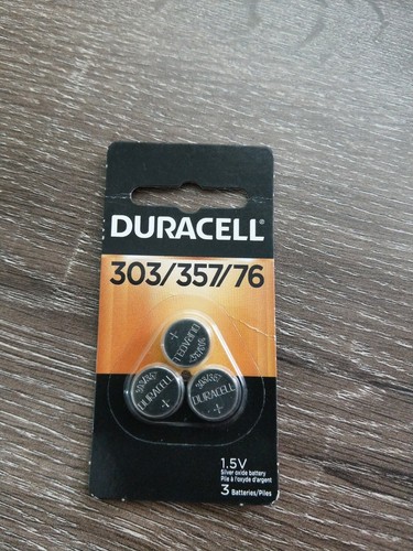 Duracell 357 303 76 SR44W/SR44 Silver Oxide Battery 3 pieces. NEW | eBay