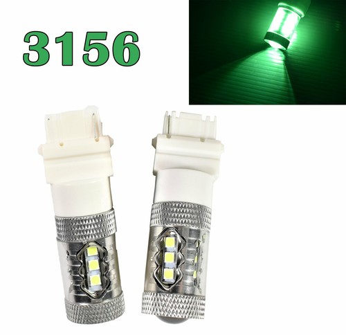 T25 3156 3456 4156 80W LED Green Bulb Reverse Backup Light Lamp M1 MA ...
