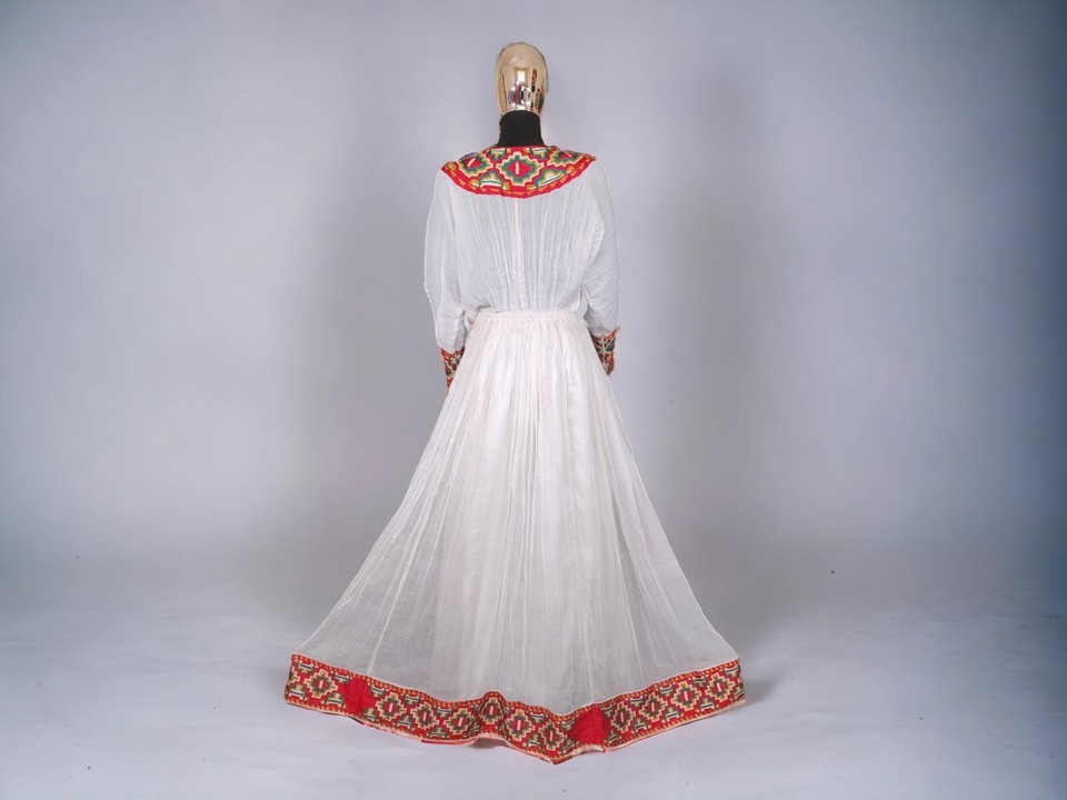 Ethiopian Habesha Dress Traditional Kemis Handwoven Unique Tebebe, Gift ...