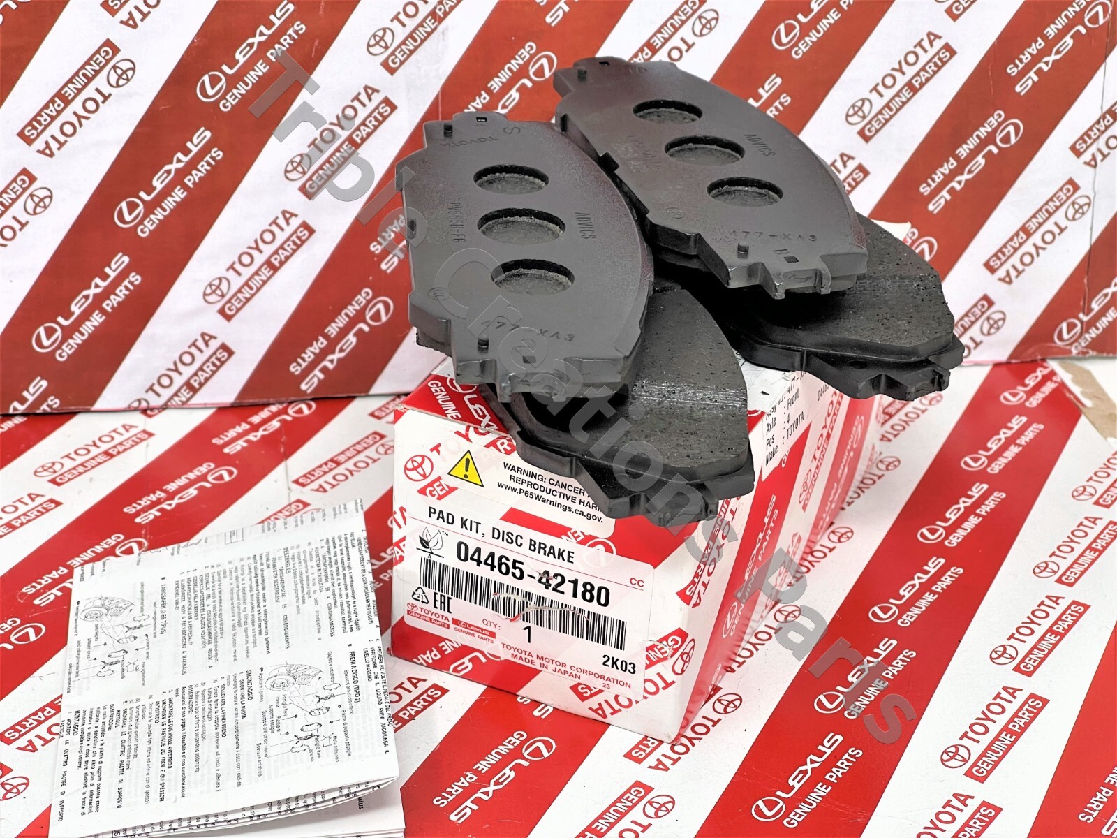 TOYOTA GENUINE 04465-42180 PAD KIT, DISC BRAKE, FRONT OEM 0446542180 | eBay