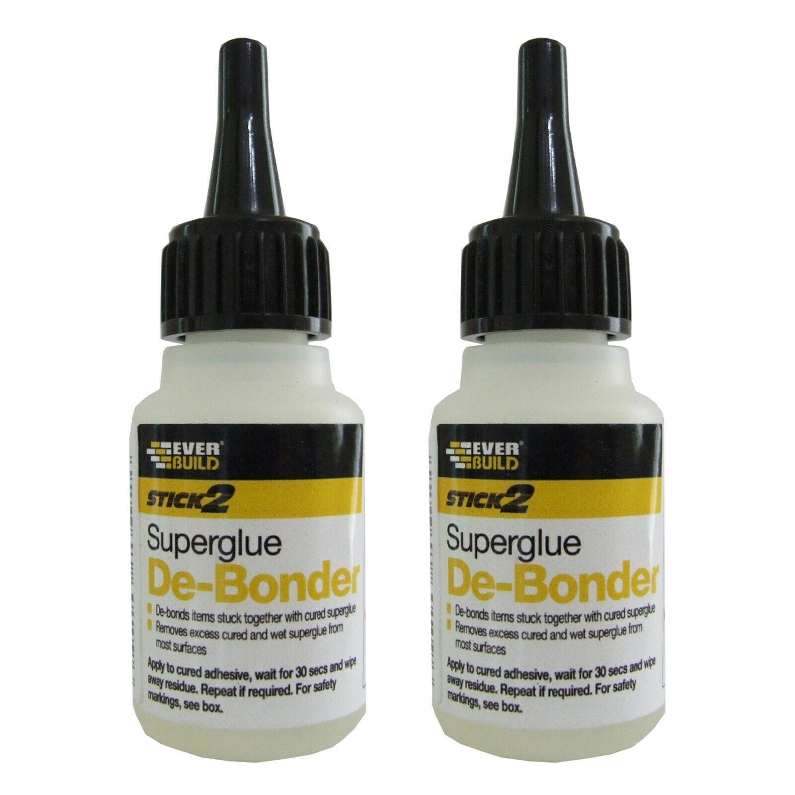 Super Glue DeBonder Remover Everbuild SuperGlue Cleaner 2 x 20ml ...