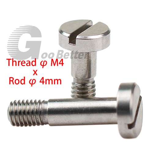 M4 Slotted Shoulder Screw Stainless Steel Slot Drive Machine Bolt D4 ...
