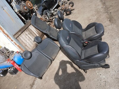 FIAT 500 500S SPORT 2008-2015 HALF LEATHER SEATS INTERIOR FRONT + REAR ...