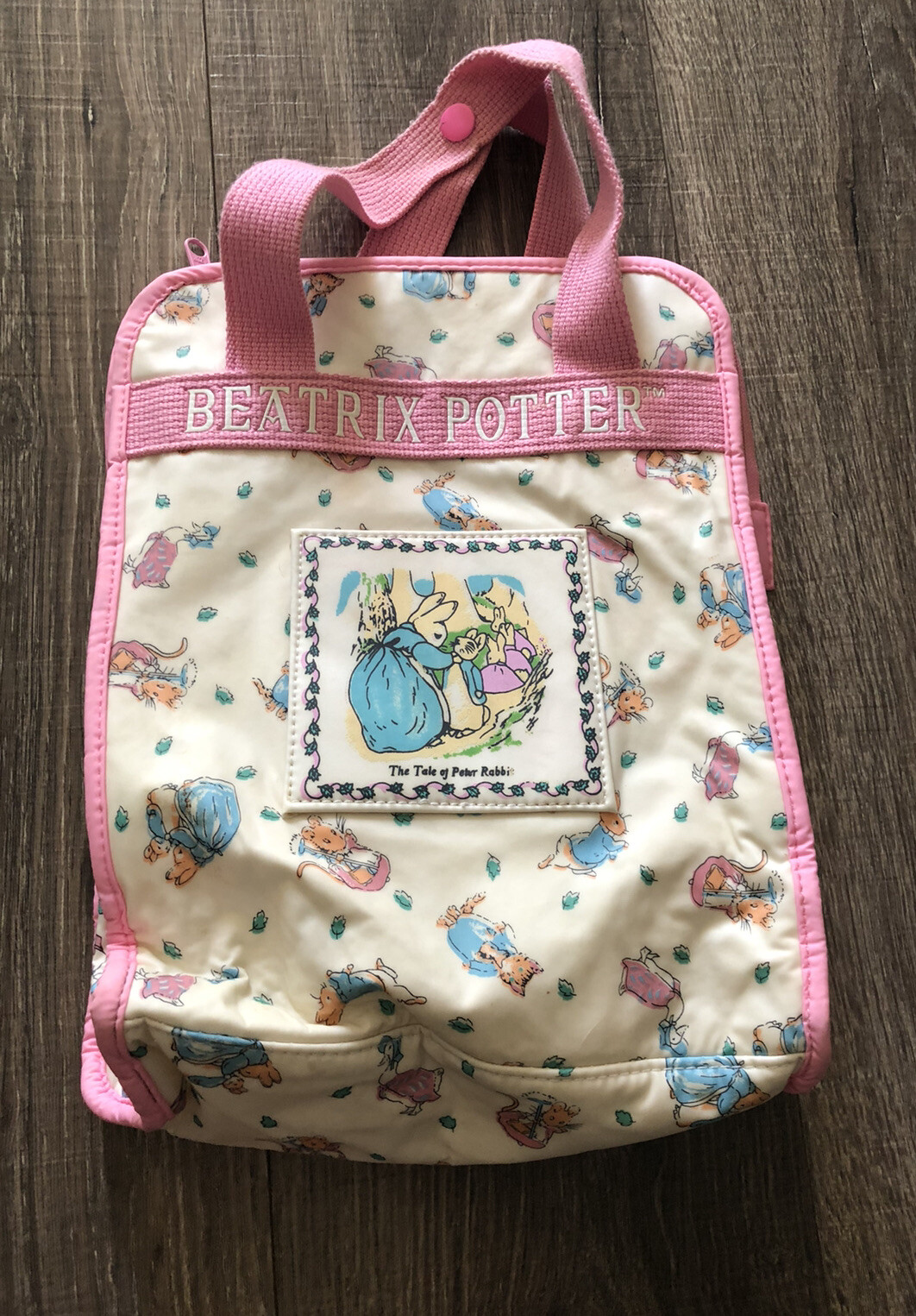 Vintage Beatrix Potter Peter Rabbit Vinyl Baby Bottle/Diaper Bag Tote ...