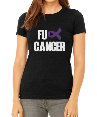 Bella Canvas FU Cancer Shirt Pancreatic Cancer Awareness Month Purple ...