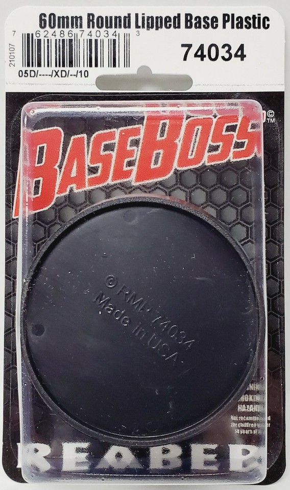 Base Boss 60MM ROUND LIPPED Plastic Gaming Base (10) Reaper Minis ...