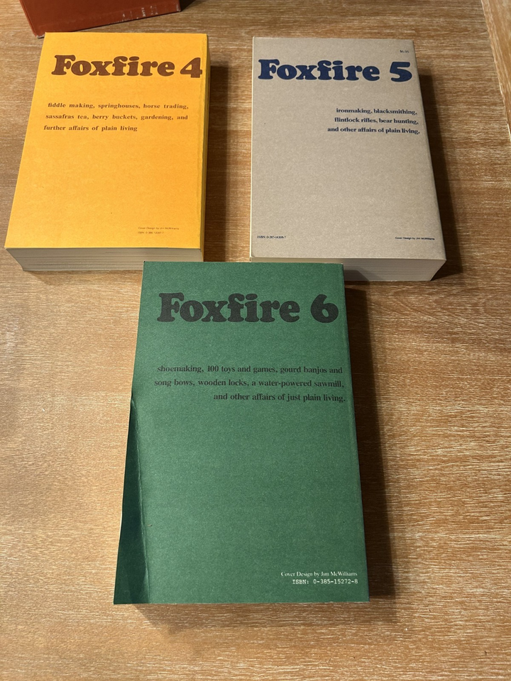 Foxfire Books Set 1-6 Eliot Wigginton 1972-1980 Appalachia Homesteading ...
