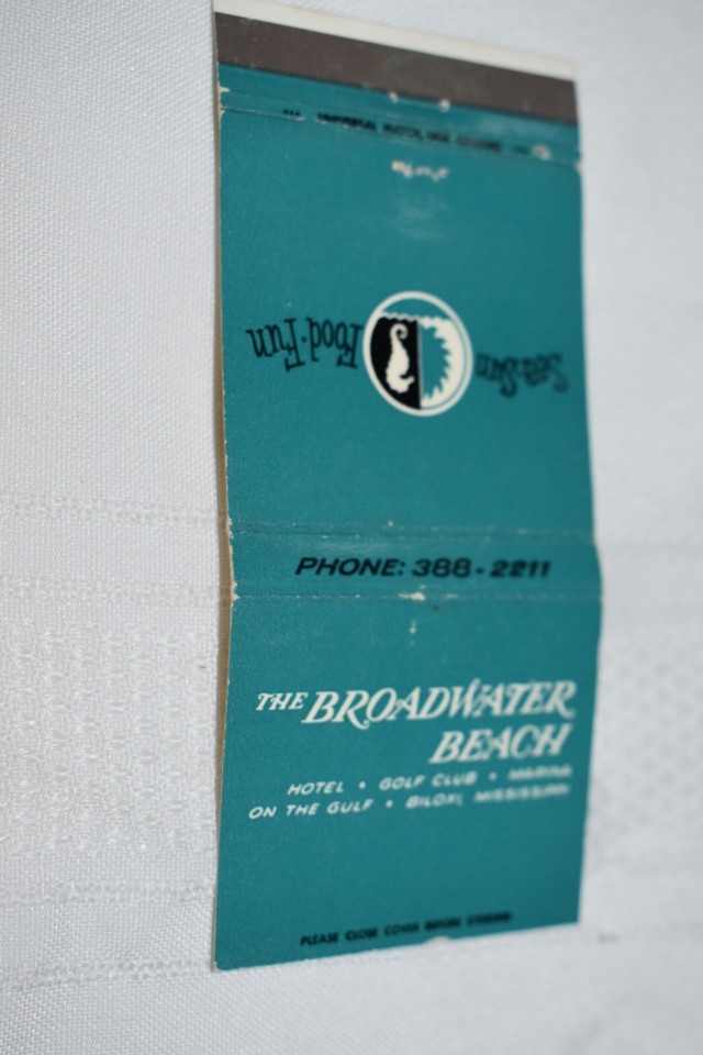 Broadwater Beach Biloxi Mississippi 30 Strike Matchbook Cover | eBay