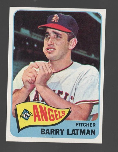 1965 Topps #307 BARRY LATMAN CALIFORNIA ANGELS Baseball Card CLEAN ...