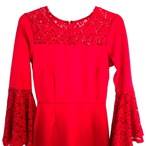 Womens misses dress size XS extra small red 0 2 lace prom | eBay