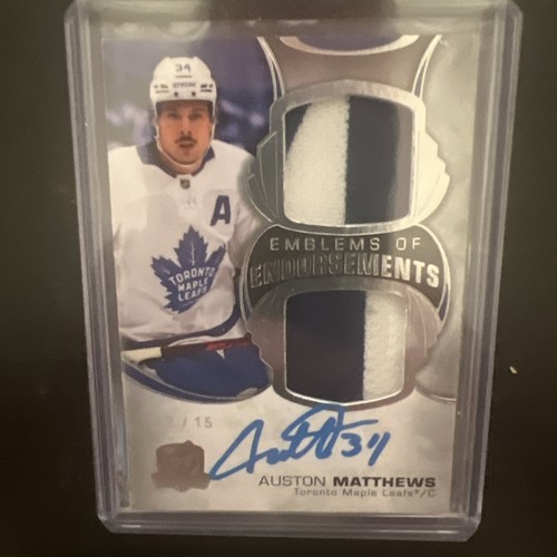 2020-21 Upper Deck The Cup Auston Matthews Emblems Of Endorsement Auto ...