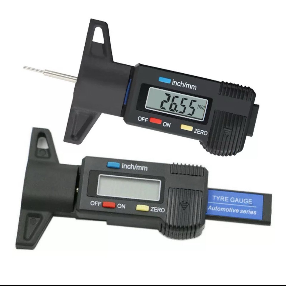 Pack Of Four Digital Tyre Depth Gauge Tread Checker LCD Motorbike Car ...