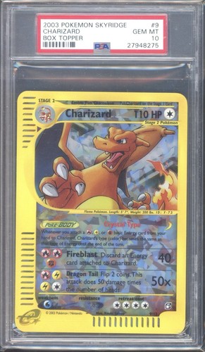 2003 Pokémon Skyridge Charizard Box Topper #9 PSA 10 Gem Mint | eBay