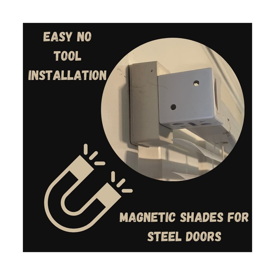 Magnetic Shades for Steel Door Windows | 1” Magnetic Blinds for Metal ...