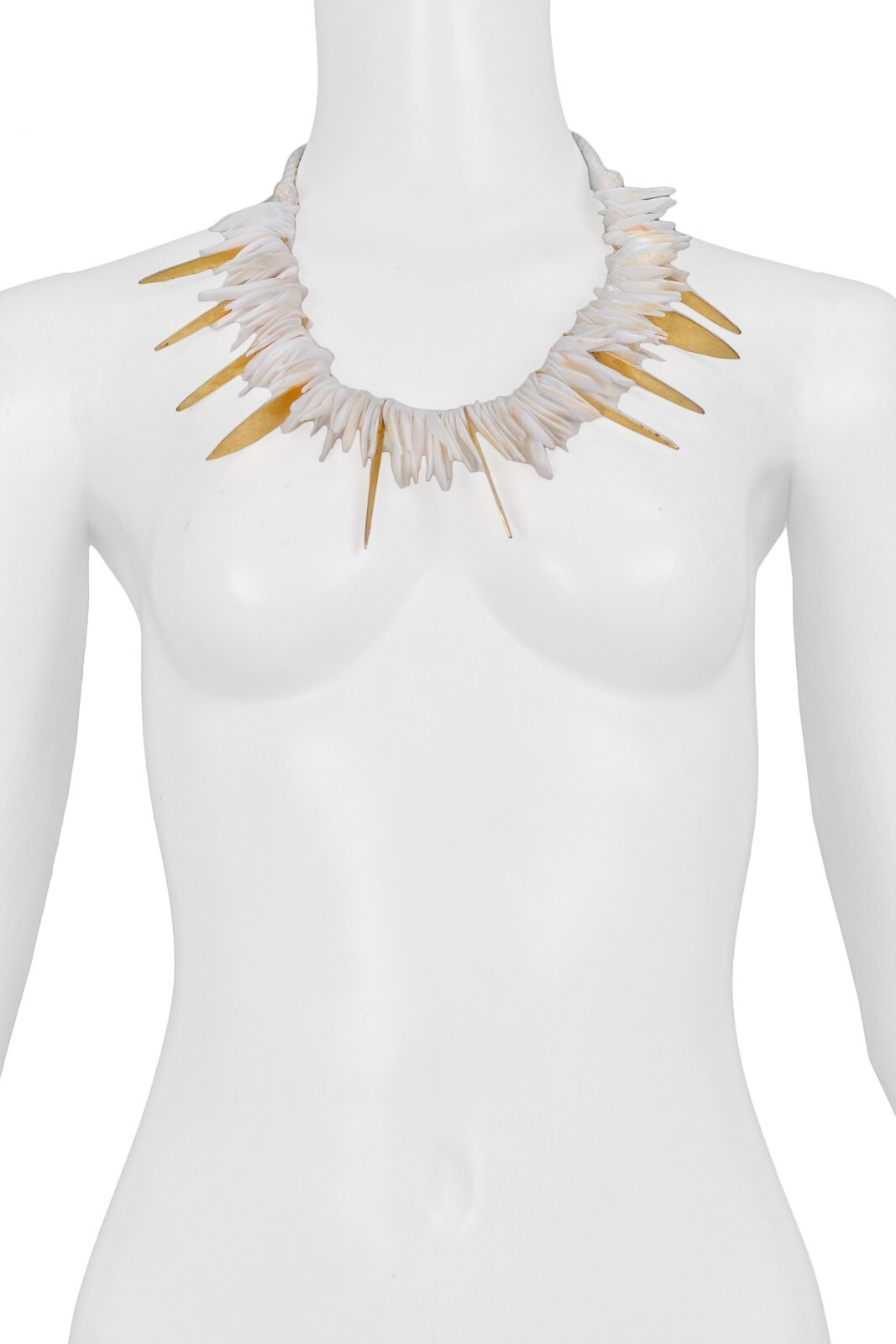 VINTAGE YVES SAINT LAURENT YSL SHELL & BRASS SHARD NECKLACE | eBay