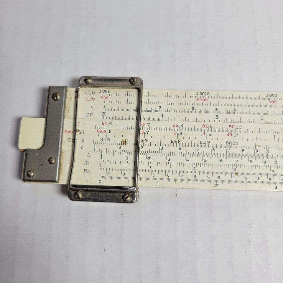 Frederick Post Co. Versalog # 1460 Bamboo Hemmi Slide Rule Made in ...
