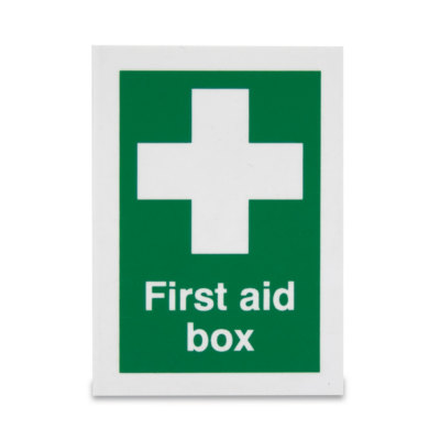 FIRST AID BOX STICKER SIGN - SELF AHDESIVE VINYL - 6.7 X 5 CMS - SMALL ...