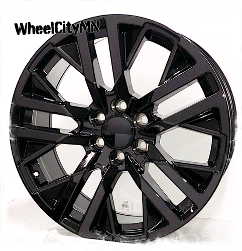 22 inch gloss black 2022 GMC Yukon Denali Sierra Next Gen OE replica ...