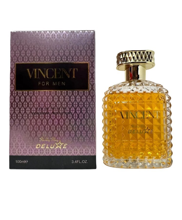 VINCENT FOR MEN designer cologne EDT 3.4 oz spray by SHIRLEY MAY DELUXE ...