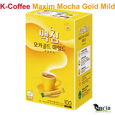 Maxim Mocha Gold Mild Coffee Mix 12g x 100T / Korean Instant Easy Cut ...