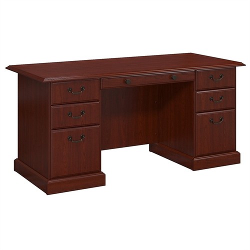 Kathy Ireland Office by Bennington Manager's Desk in Harvest Cherry ...