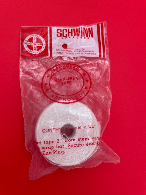 Schwinn approved NOS handlebar tape,white,Varsity/Continental style | eBay
