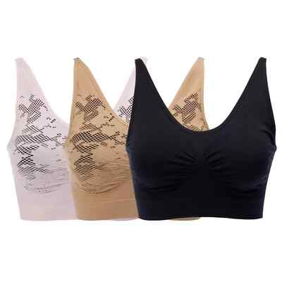 Rhonda Shear 3-Pack Ahh Bra with Adjustable Straps and Lace Detail ...