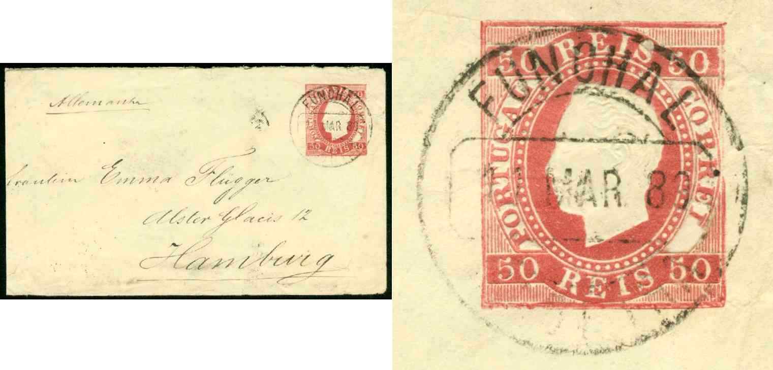 Madeira/Funchal 1889 50r envelope to Germany | eBay