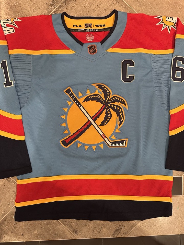 Mens 2022-23 Florida Panthers Aleksander Barkov Reverse Retro 2.0 ...