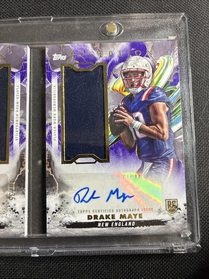 2024 Topps Inception Drake Maye Caleb Williams Jersey # 18/35 Auto ...
