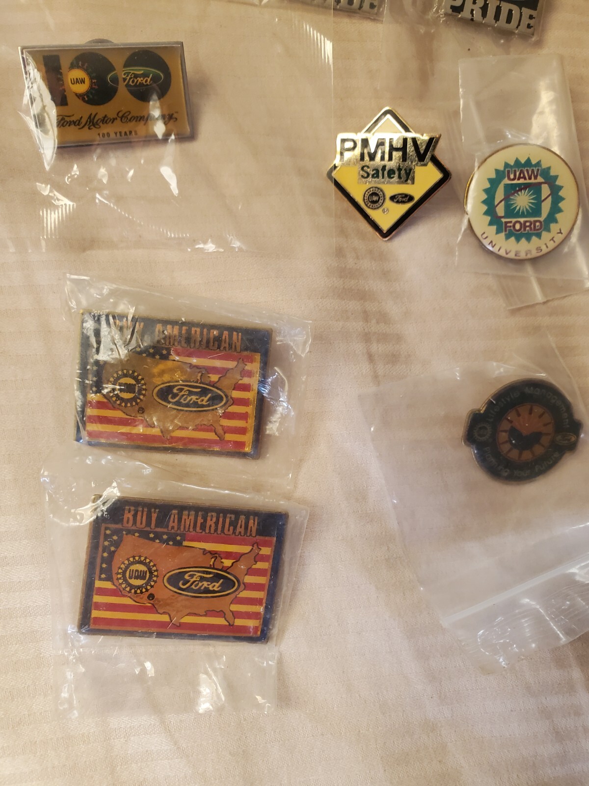Huge Ford Pin Lot, 20 Year Employee Pin, American Flag, Ford Motor ...