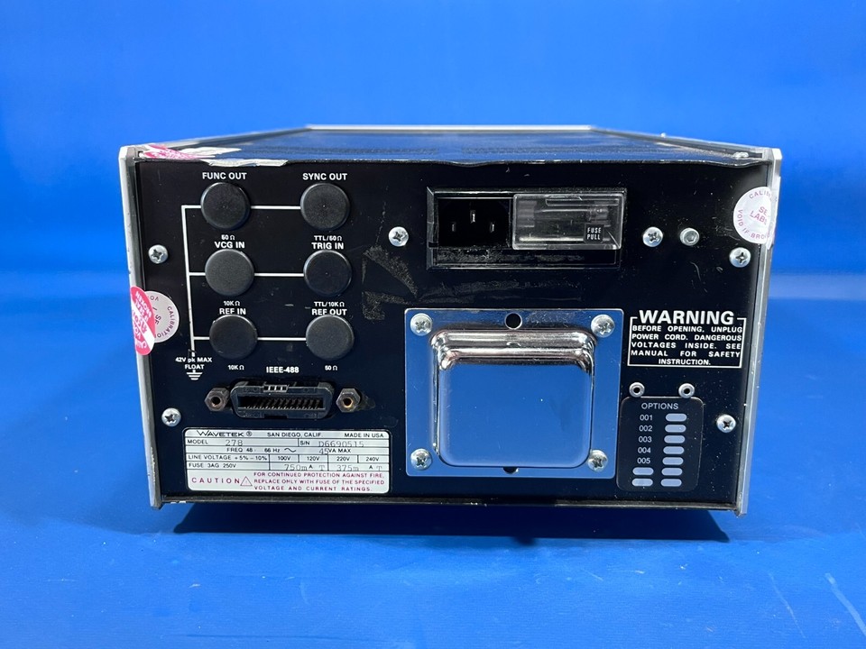 WAVETEK MODEL 278 PROGRAMMABLE SYNTHESIZED FUNCTION GENERATOR | eBay