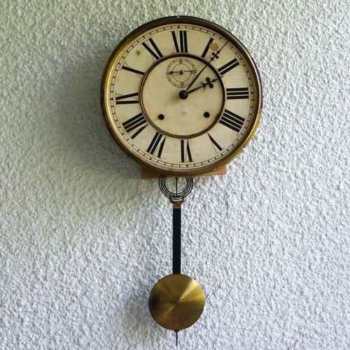 ANTIQUE ANSONIA LARGE REGULATOR A LONG DROP CLOCK MOVEMENT W/SECONDS ...