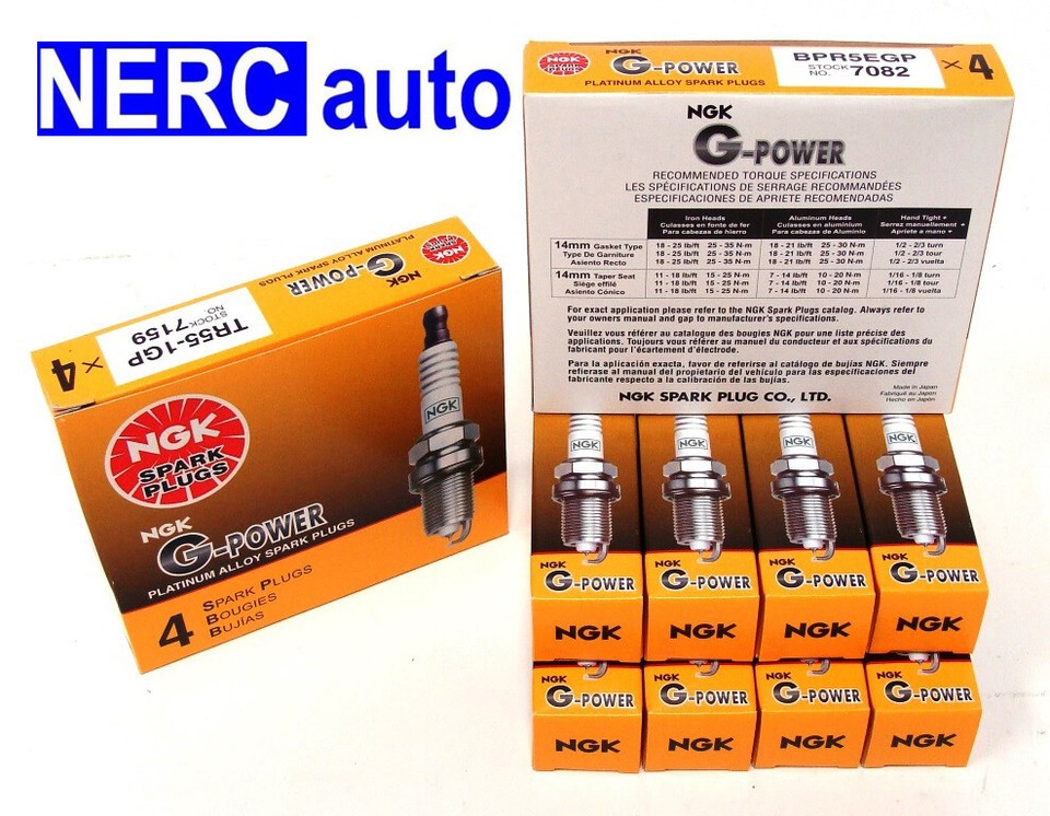 NGK G-POWER Platinum Spark Plugs GR45GP 3142 Set of 8 | eBay